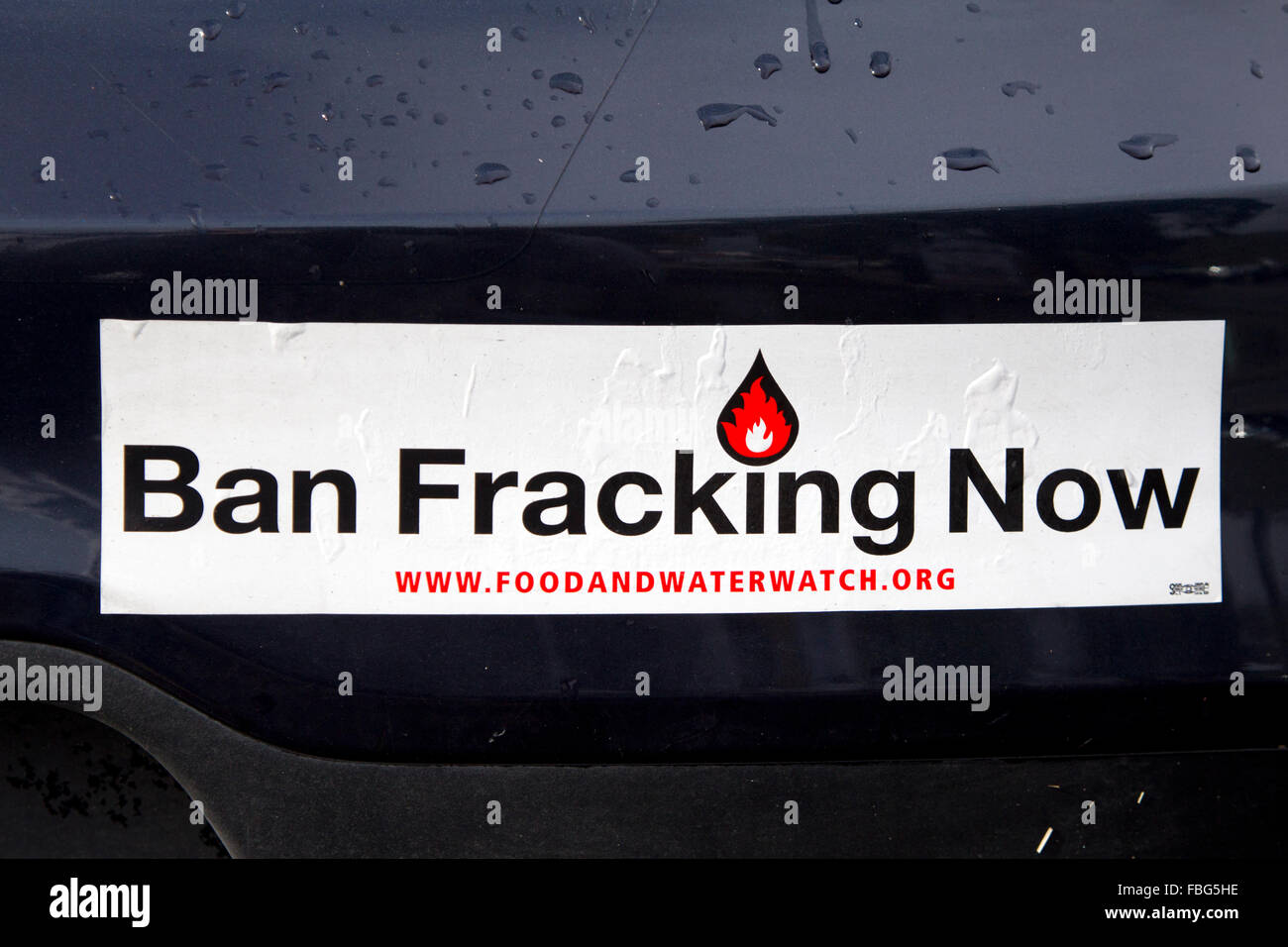 Ban Fracking Now Stock Photo - Alamy