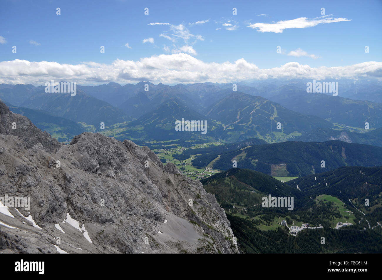 The Dachstein Mountains are a mountain range in the Northern Limestone Alps Stock Photo - Alamy