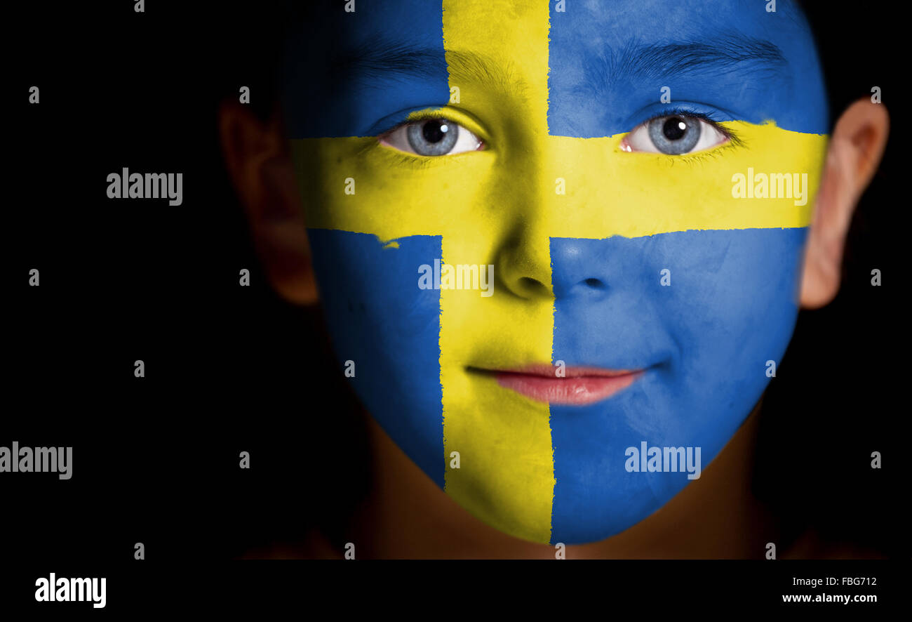 Swedish flag face hi-res stock photography and images - Alamy