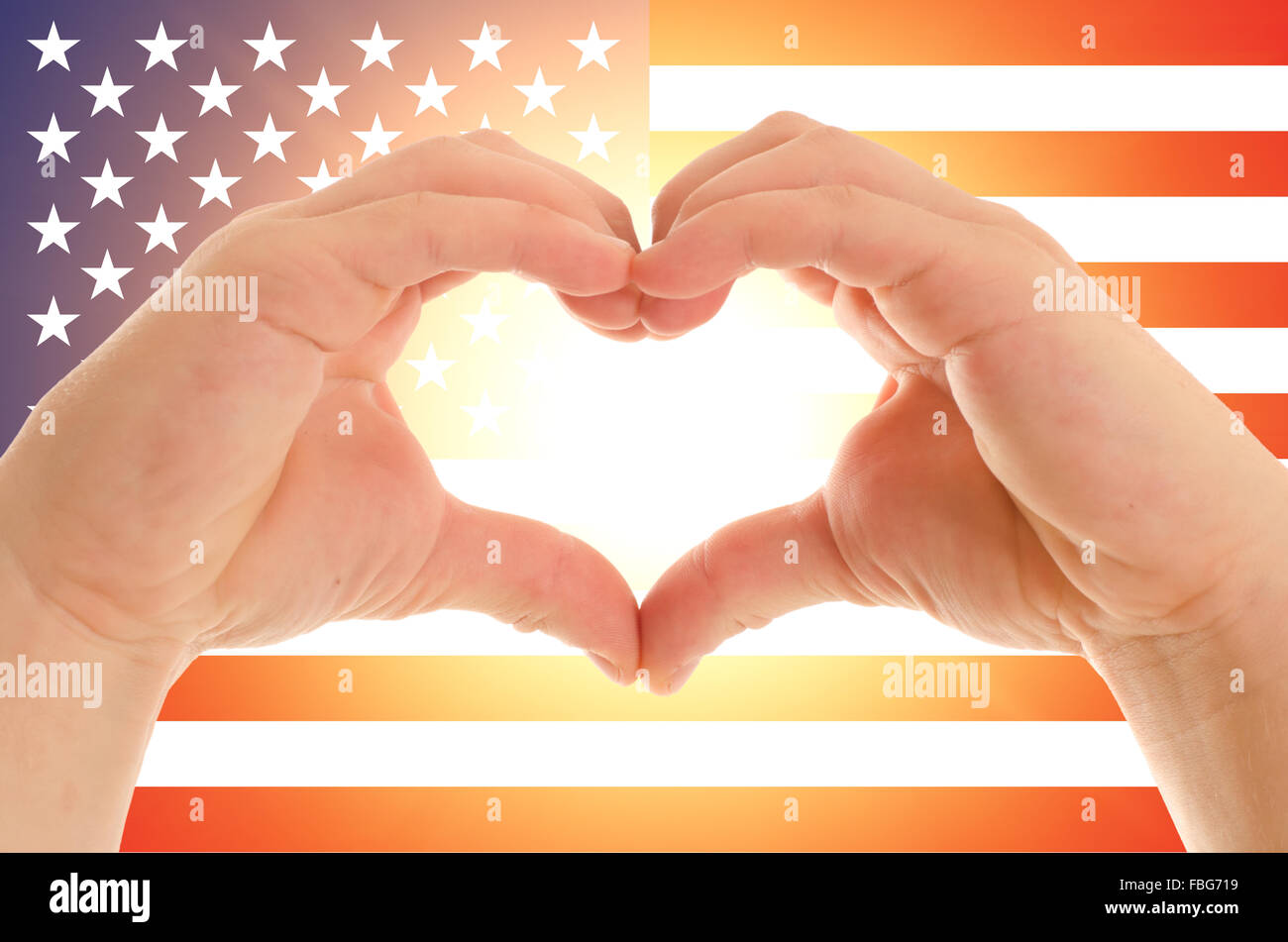 Children's hands show signs of heart Stock Photo - Alamy