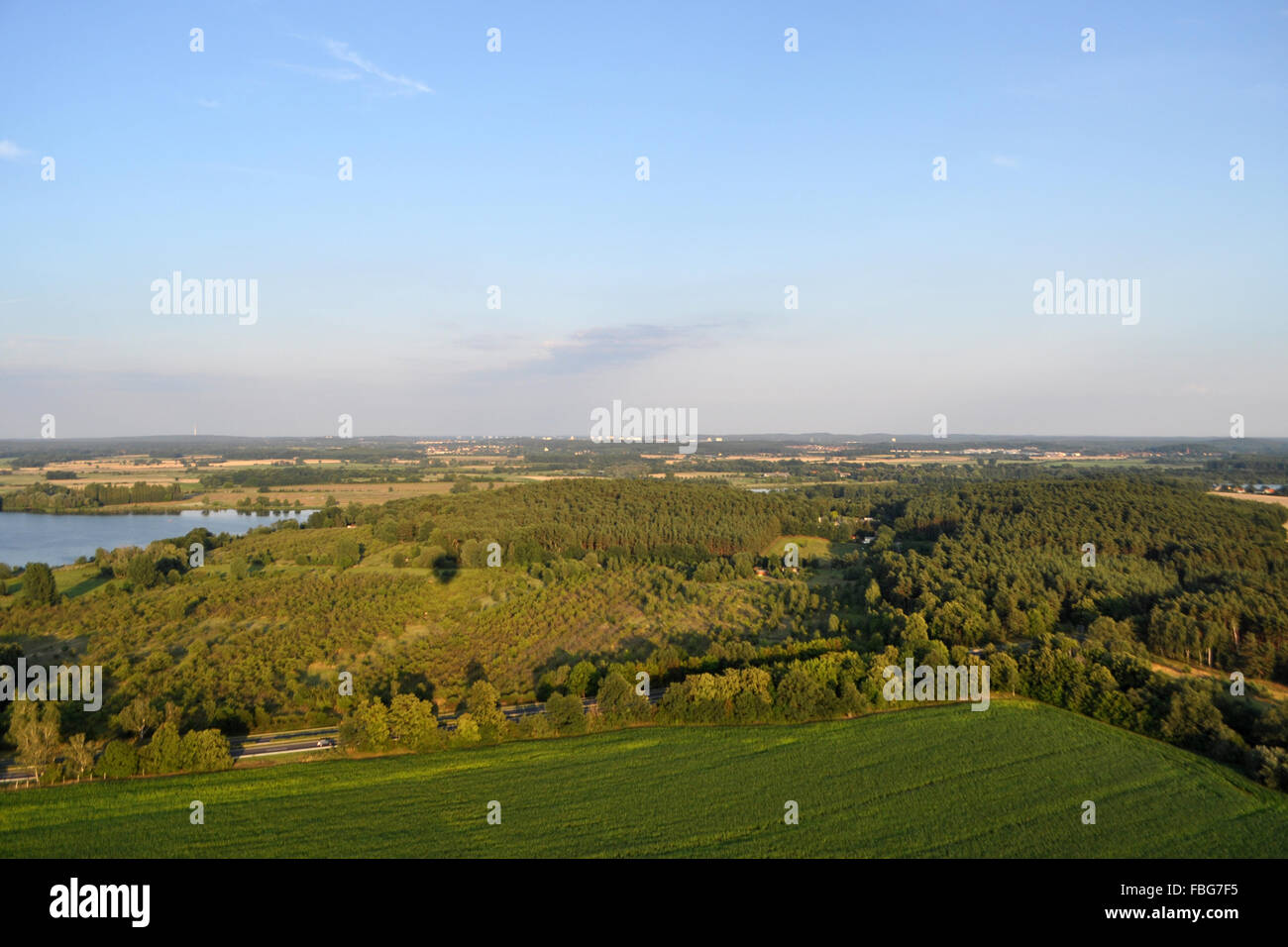 Aerial Photo at Brandenburg, Germany, taken in the summer Stock Photo ...