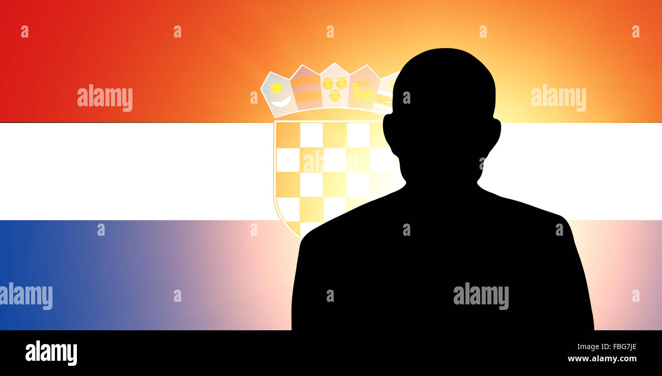 The Croatian flag Stock Photo - Alamy