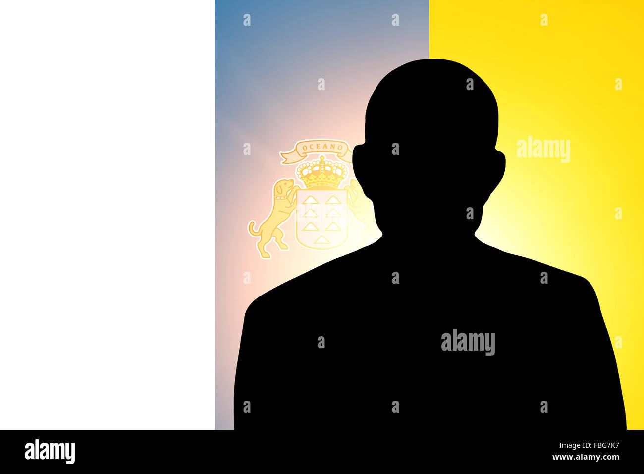 The Canary Islands flag Stock Photo - Alamy