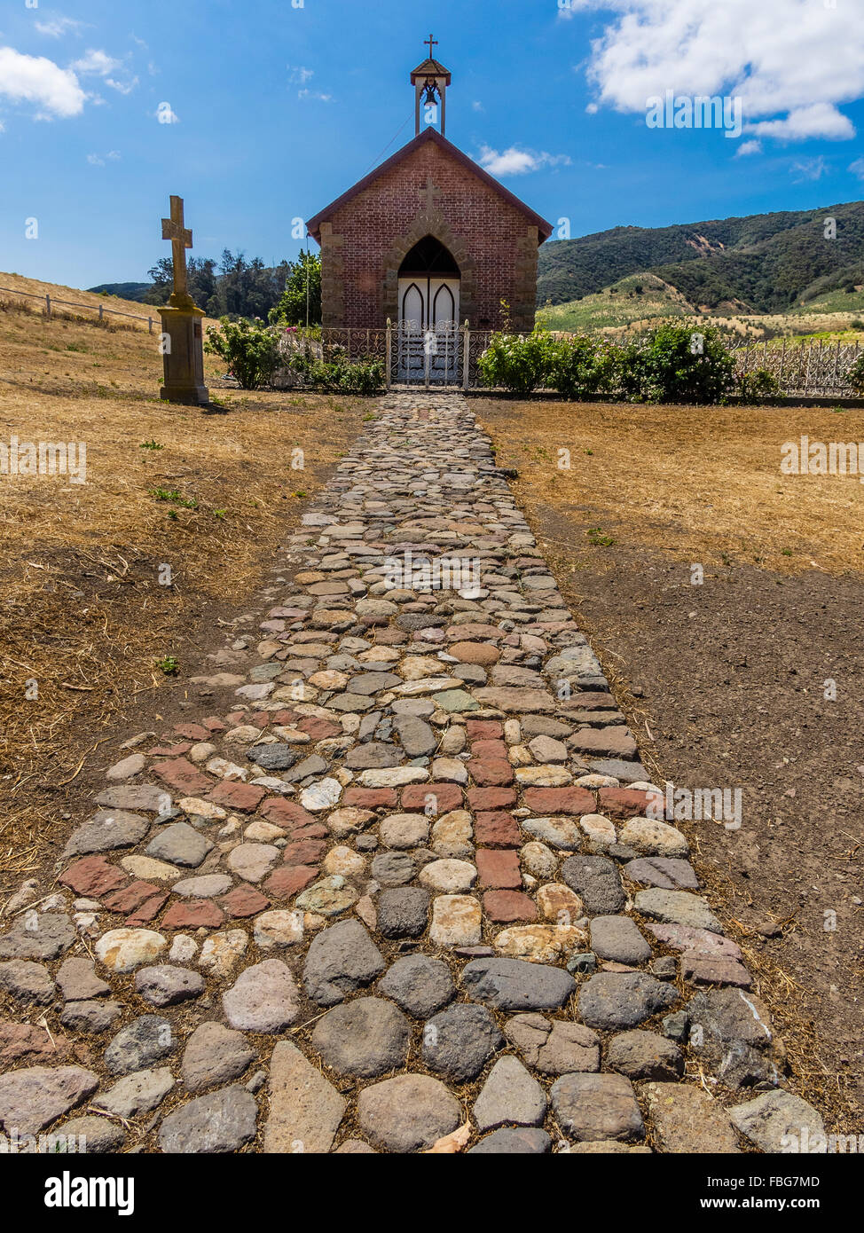 Chapel of the Holy Cross Santa Cruz Island constructed in 1891 by the ...