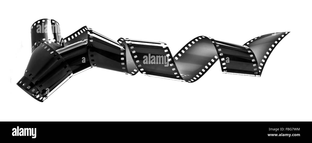 35mm film strip isolated on white background Stock Photo - Alamy