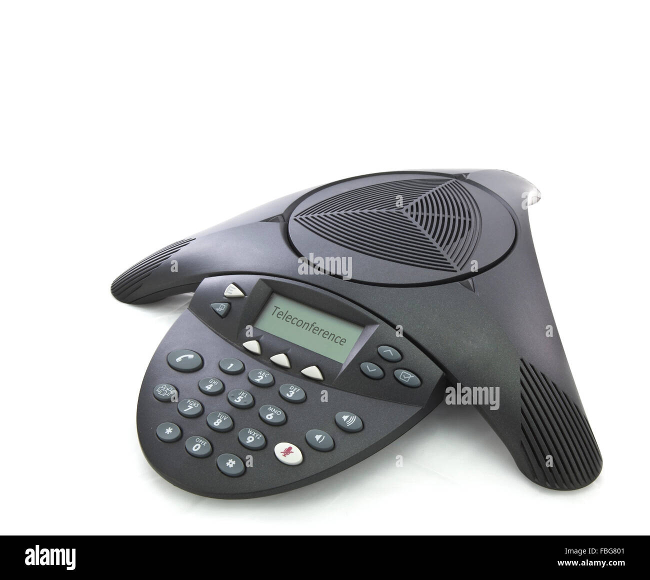 Conference phone Isolated on white background Stock Photo - Alamy