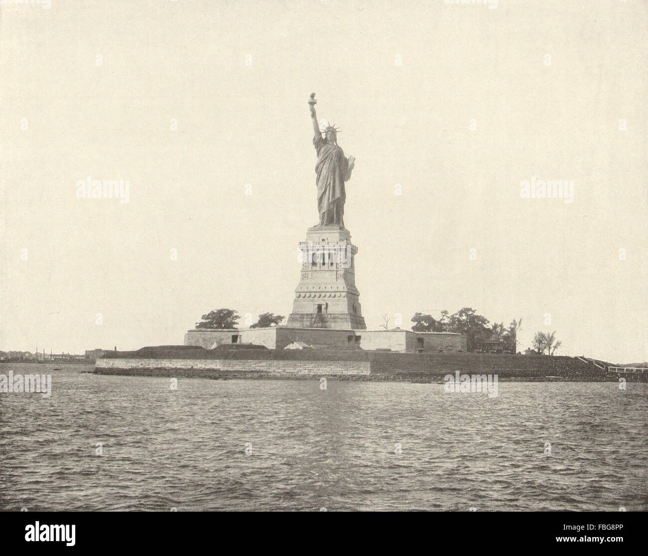 Statue of Liberty, New York City, antique print 1895 Stock Photo - Alamy