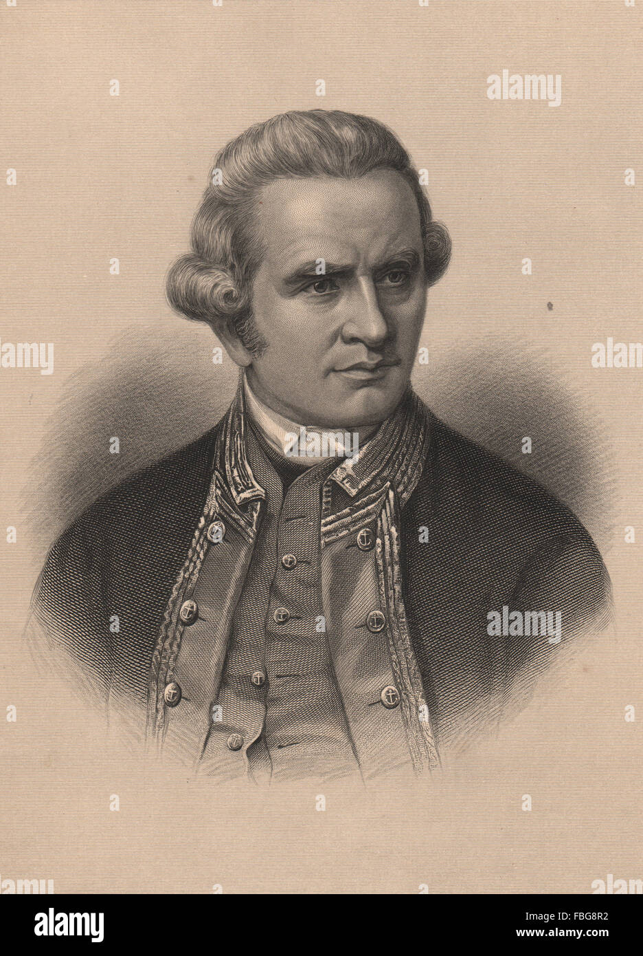 JAMES COOK. Australasia, antique print 1888 Stock Photo - Alamy