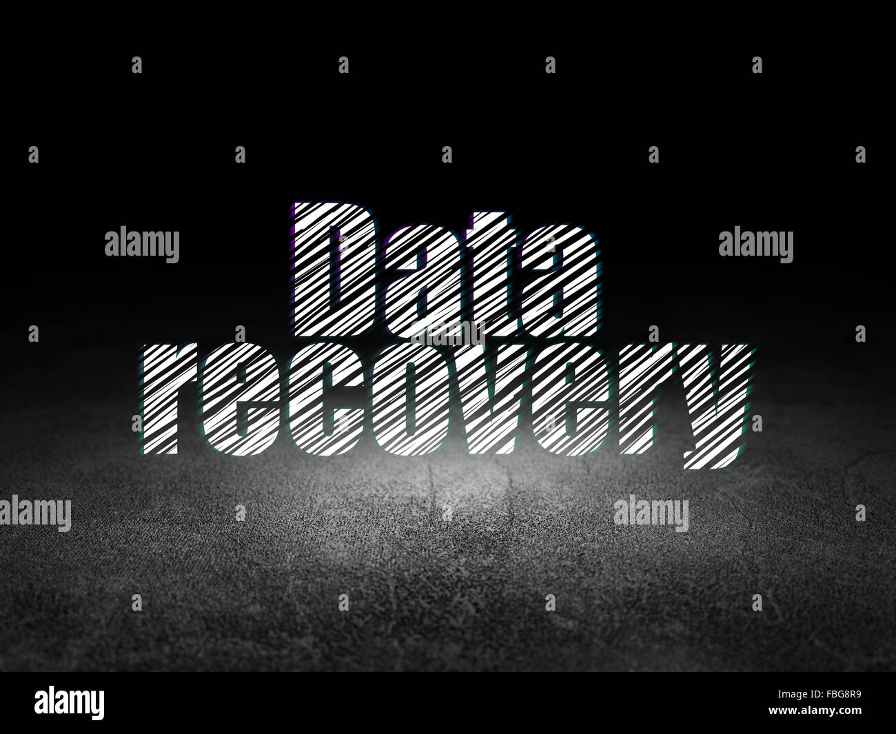 Data concept: Data Recovery in grunge dark room Stock Photo - Alamy