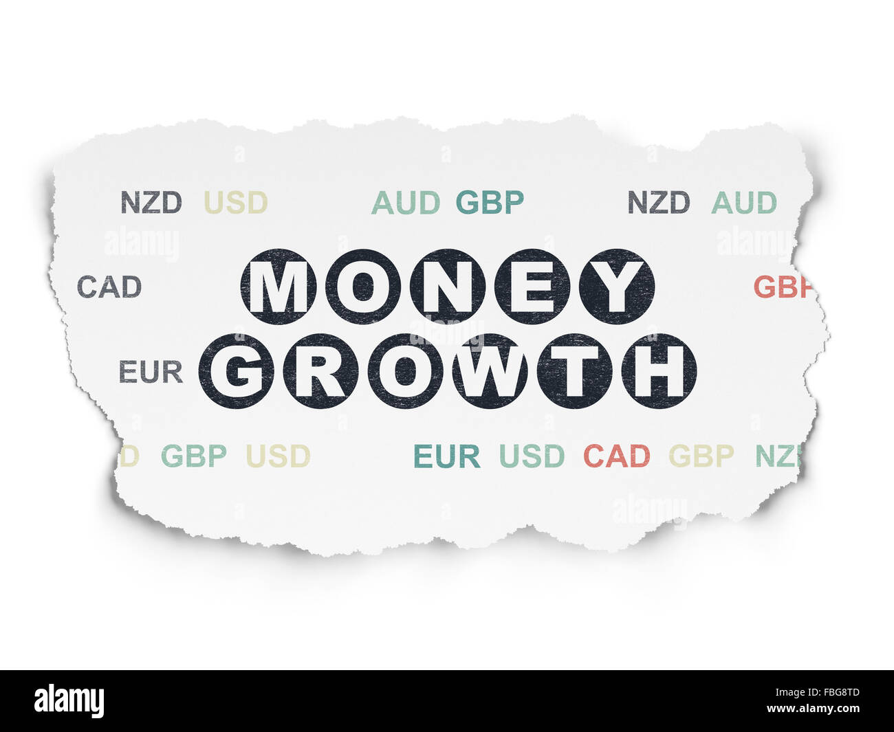 Banking concept: Money Growth on Torn Paper background Stock Photo - Alamy