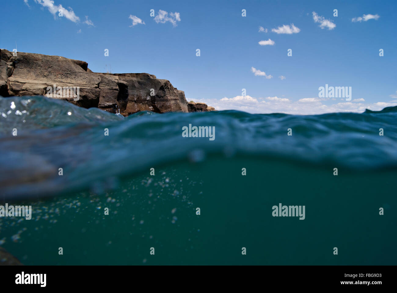 Cliff and Water Stock Photo - Alamy