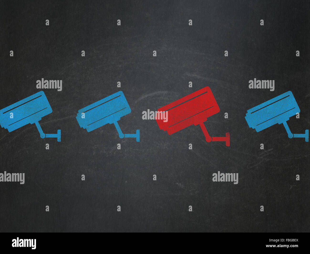 Privacy concept: cctv camera icon on School Board background Stock ...