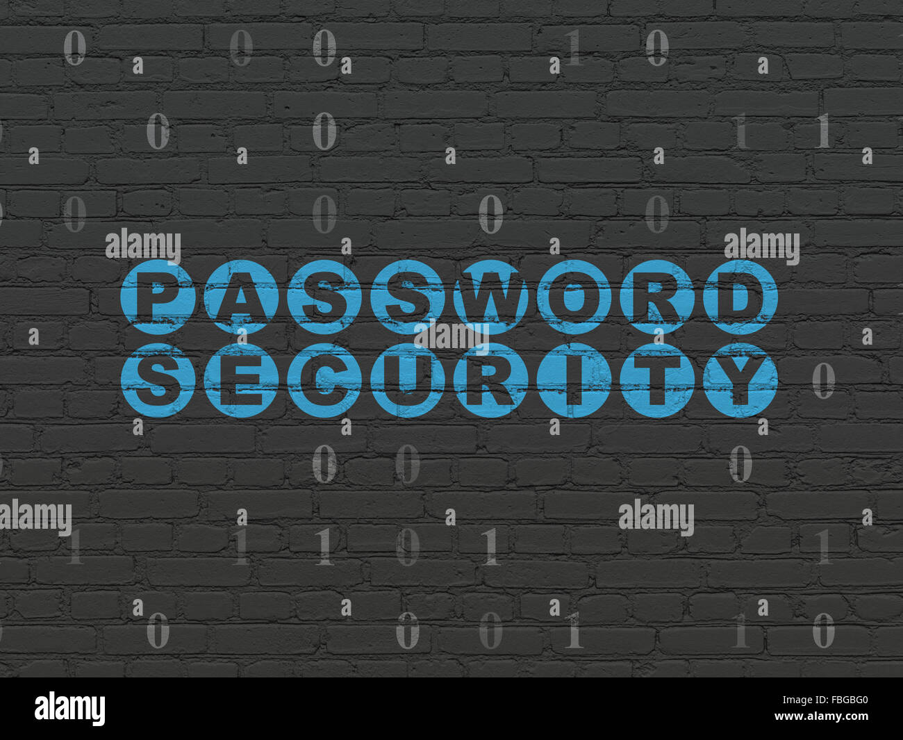 Safety concept: Password Security on wall background Stock Photo - Alamy
