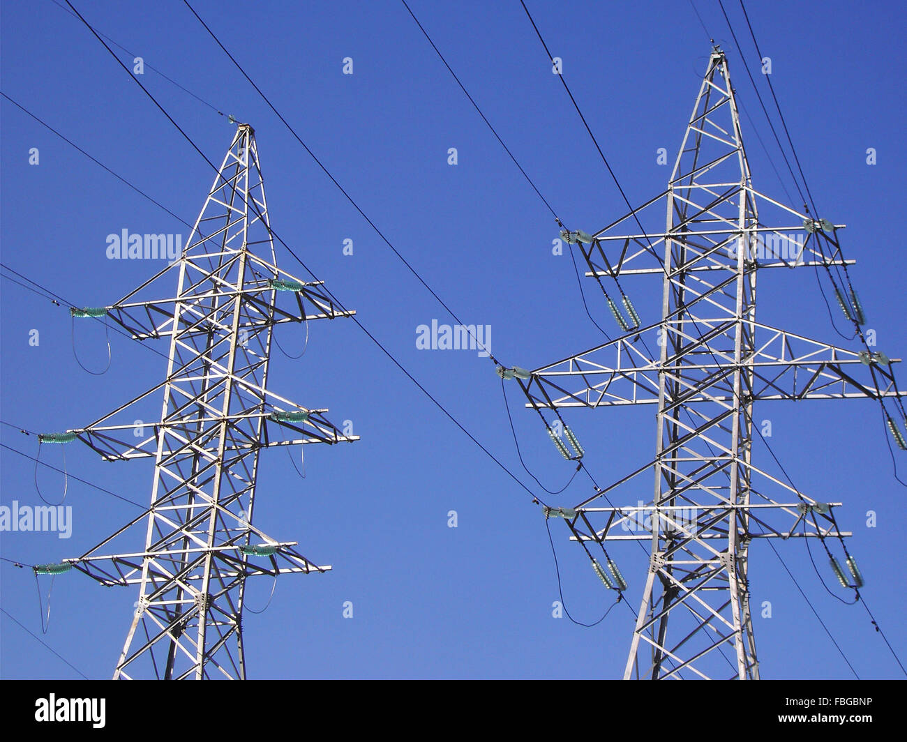 transmission equipment on blue sky Stock Photo - Alamy