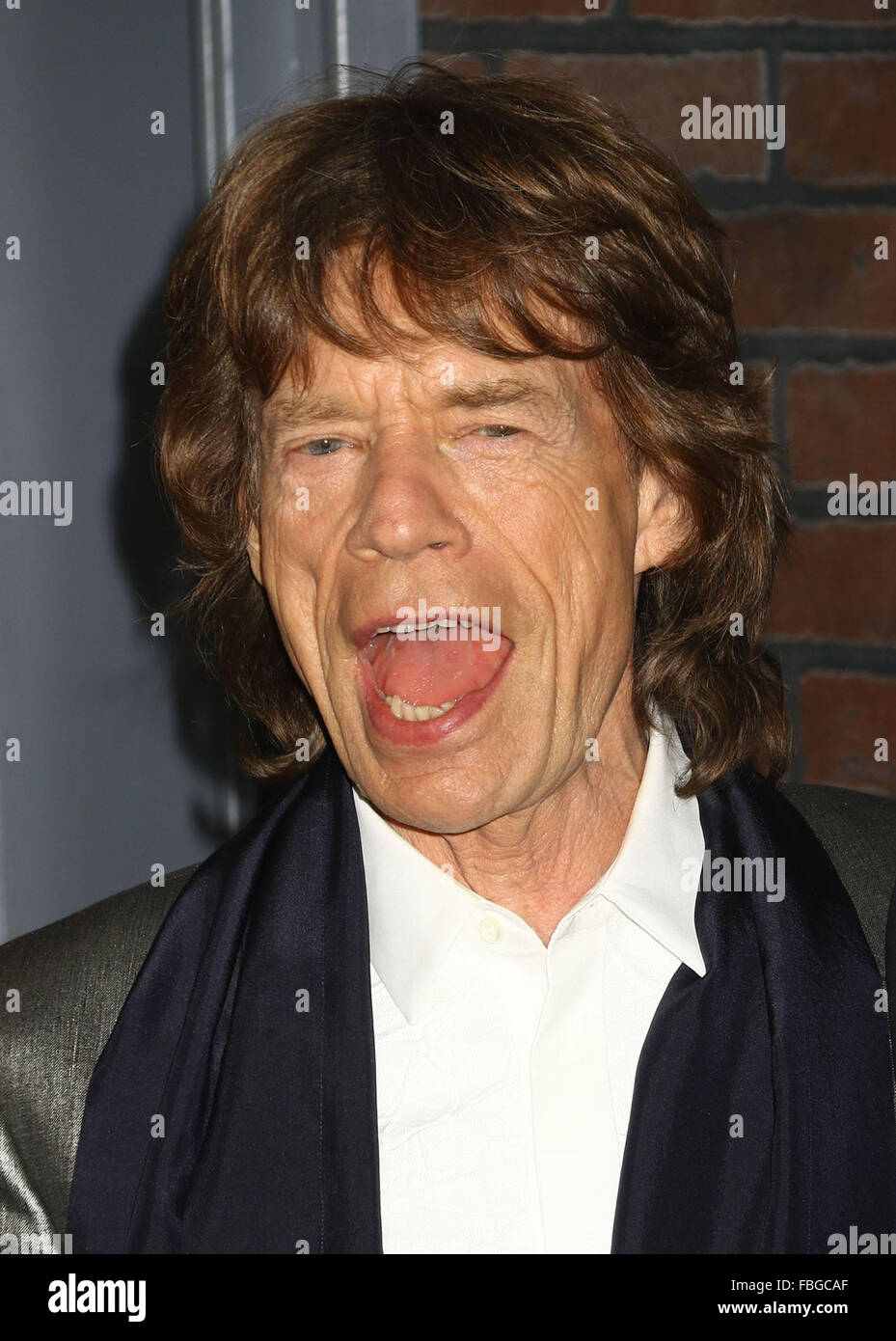 New York, New York, USA. 15th Jan, 2016. Producer/singer MICK JAGGER ...