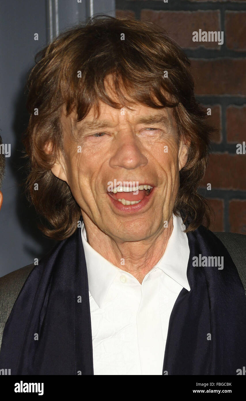 New York, New York, USA. 15th Jan, 2016. Producer/singer MICK JAGGER ...