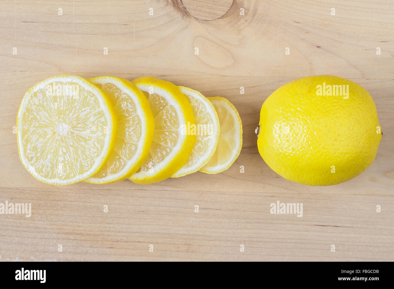 Lemon top view hi-res stock photography and images - Alamy