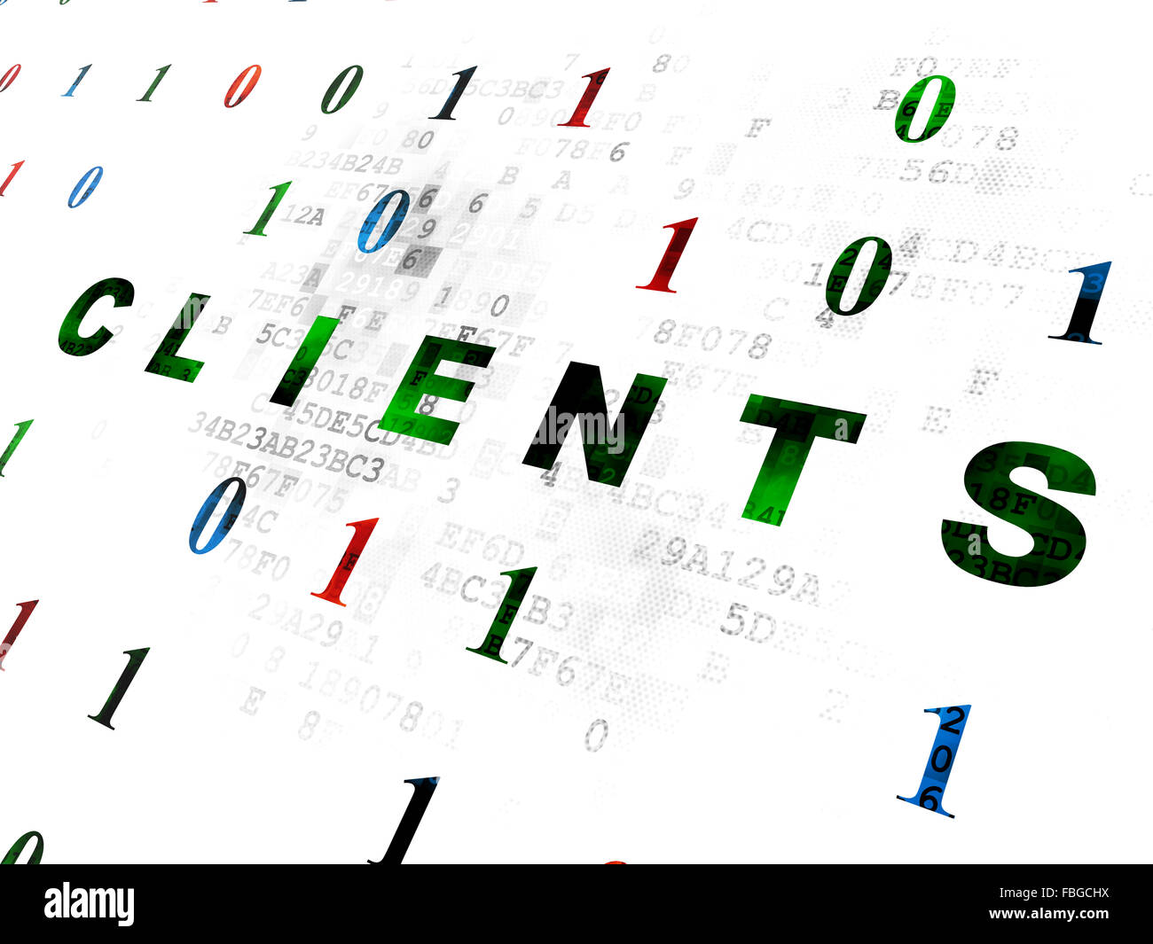 Business concept: Clients on Digital background Stock Photo - Alamy