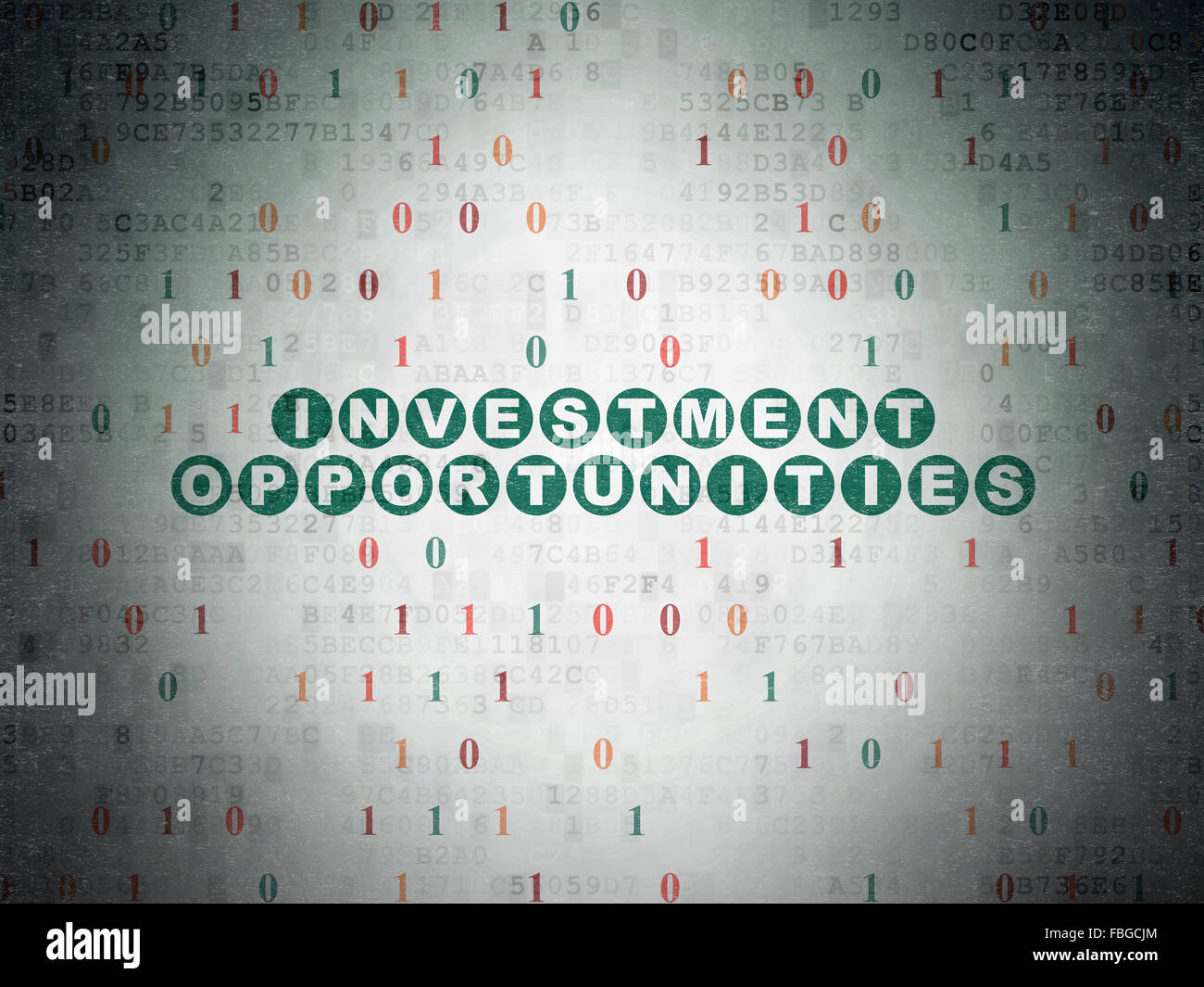 Business concept: Investment Opportunities on Digital Paper background ...