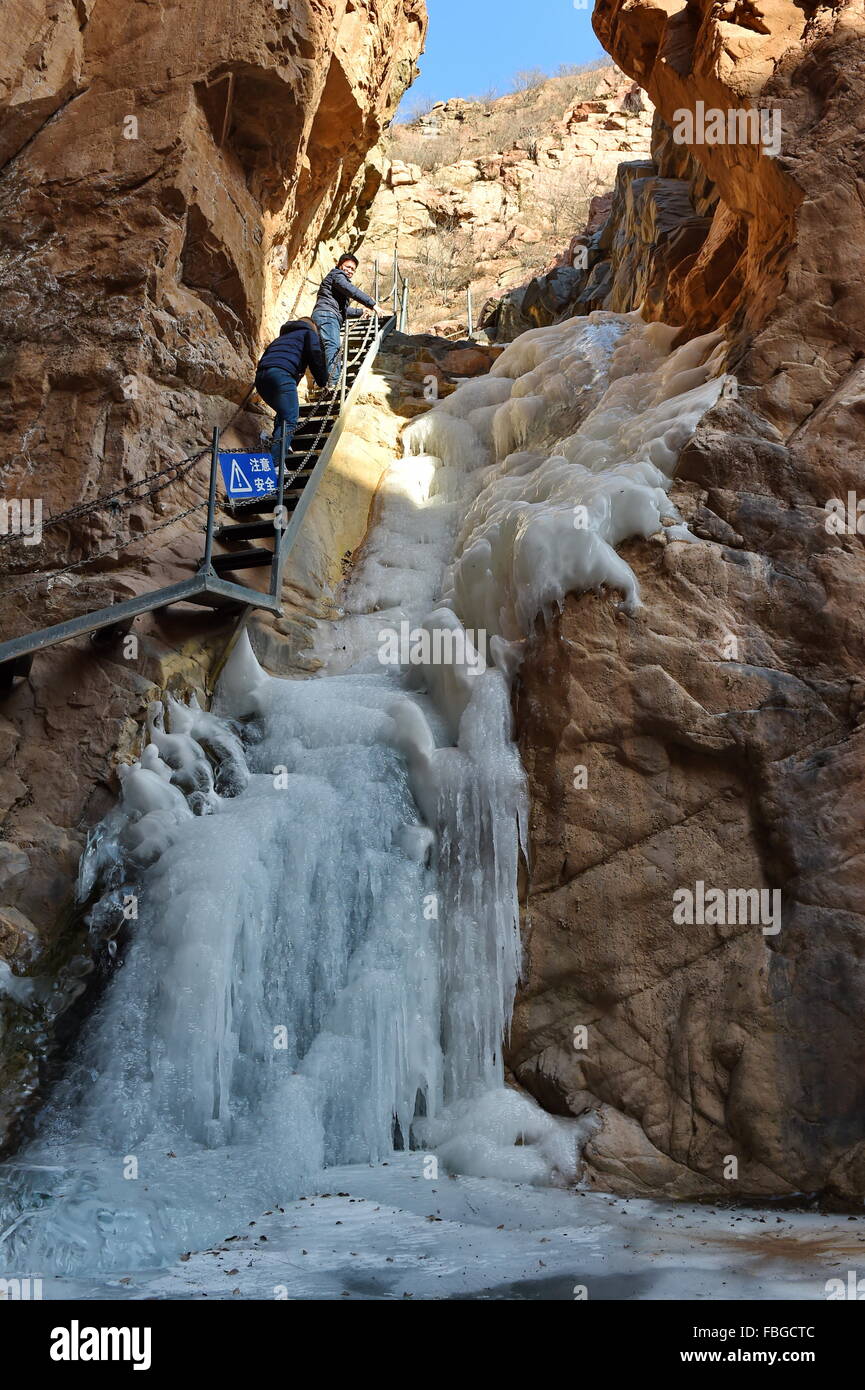 Shijiazhuang, China's Hebei Province. 15th Jan, 2016. People visit a ...