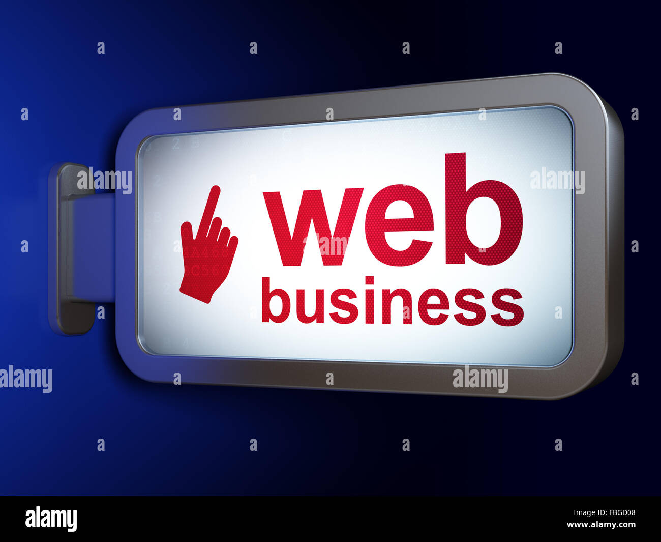 Web design concept: Web Business and Mouse Cursor on billboard background Stock Photo - Alamy
