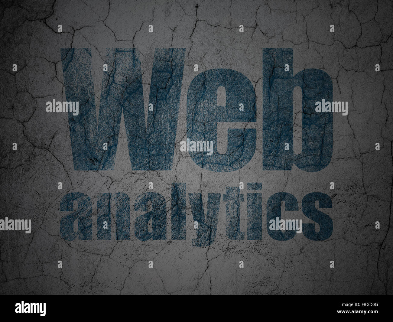 Web development concept: Web Analytics on grunge wall background Stock ...