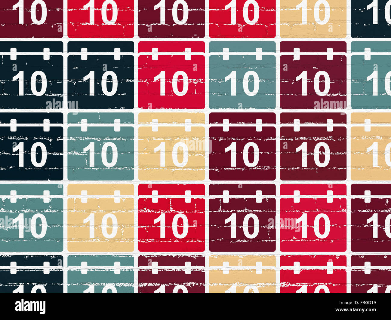 Time concept: Calendar icons on wall background Stock Photo - Alamy