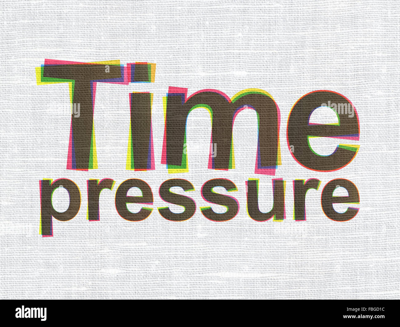 Timeline concept: Time Pressure on fabric texture background Stock ...