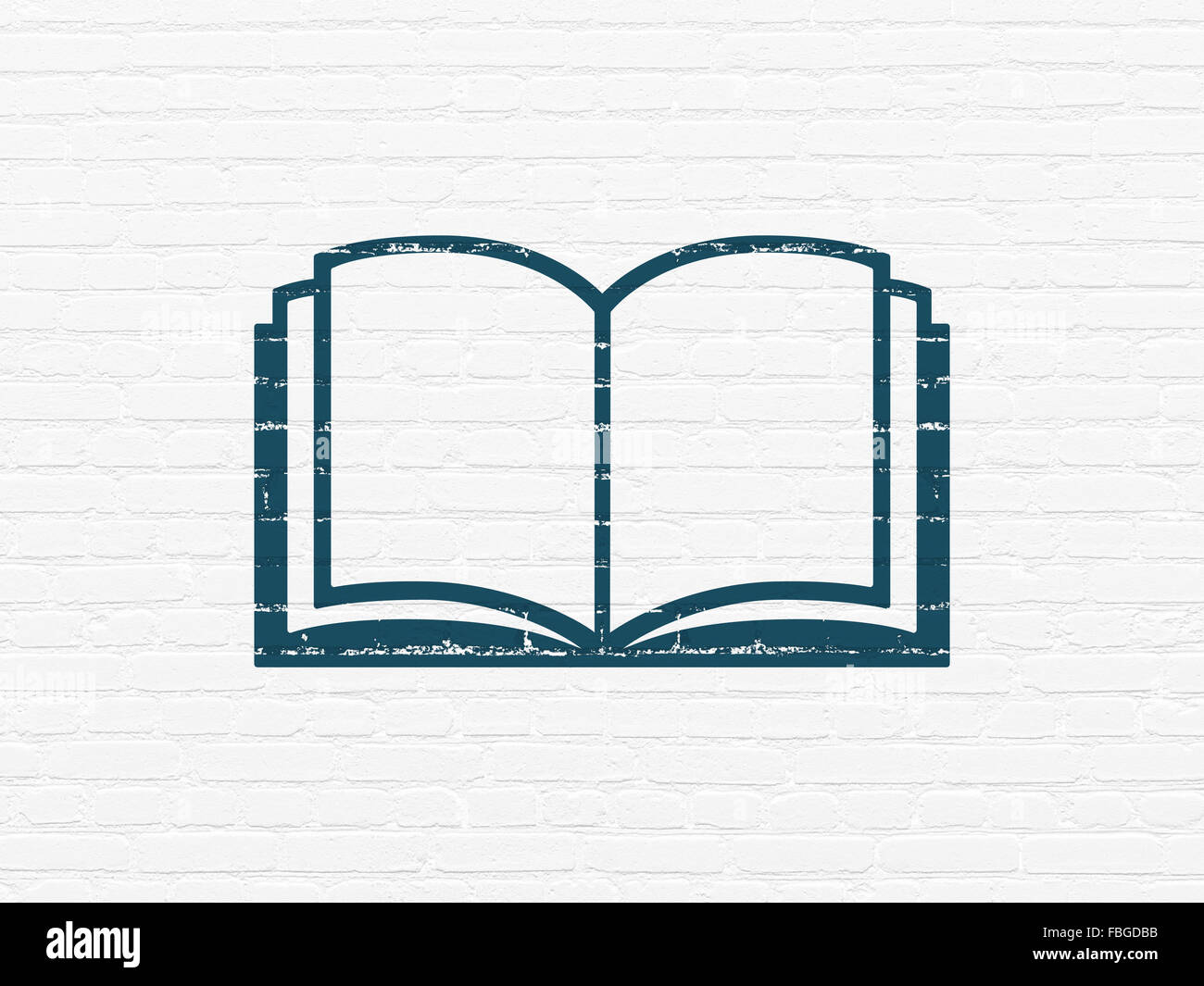 Science concept: Book on wall background Stock Photo - Alamy