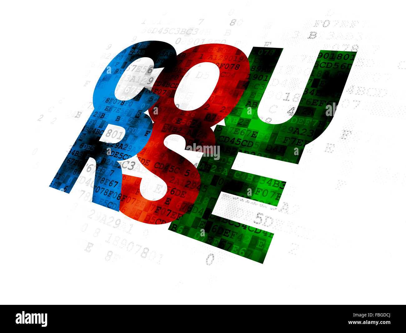 Education concept: Course on Digital background Stock Photo - Alamy