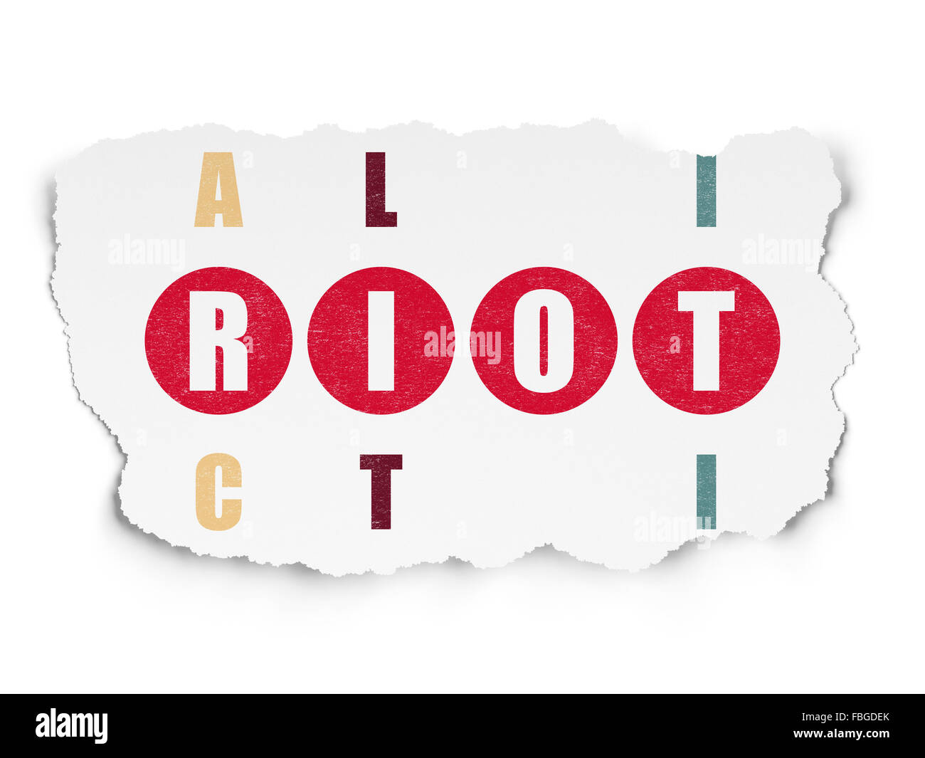 Political concept: Riot in Crossword Puzzle Stock Photo - Alamy