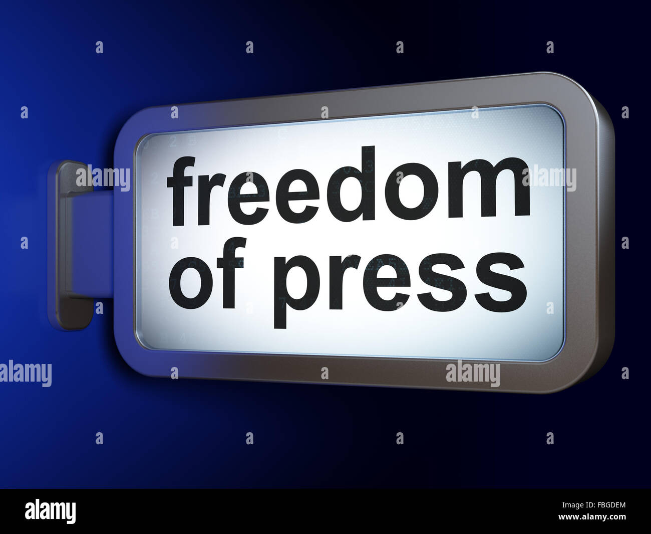 Politics concept: Freedom Of Press on billboard background Stock Photo ...