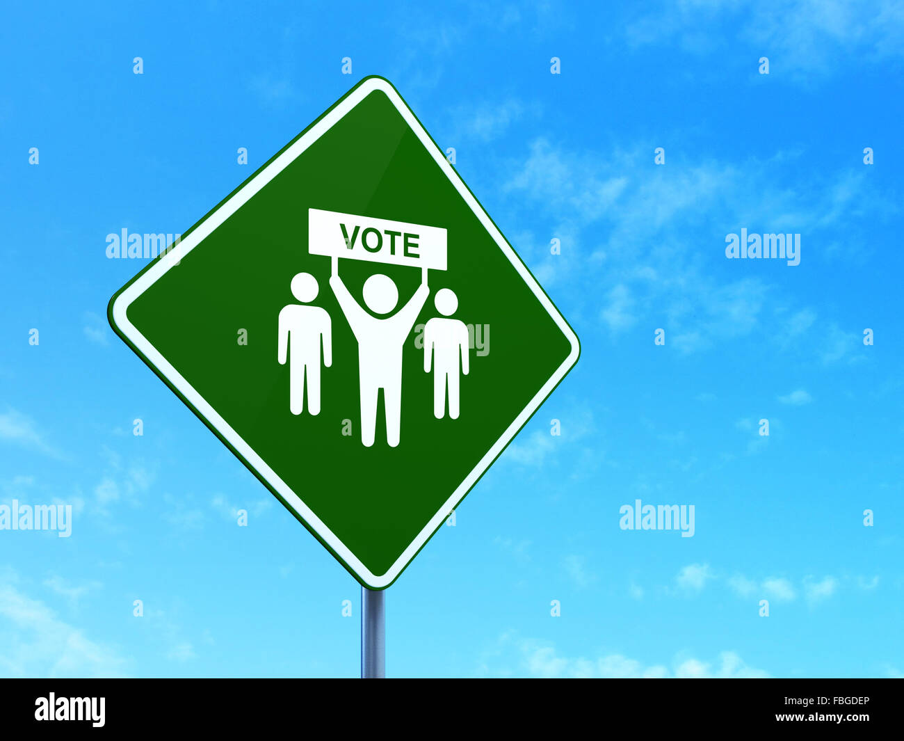 Political concept: Election Campaign on road sign background Stock ...