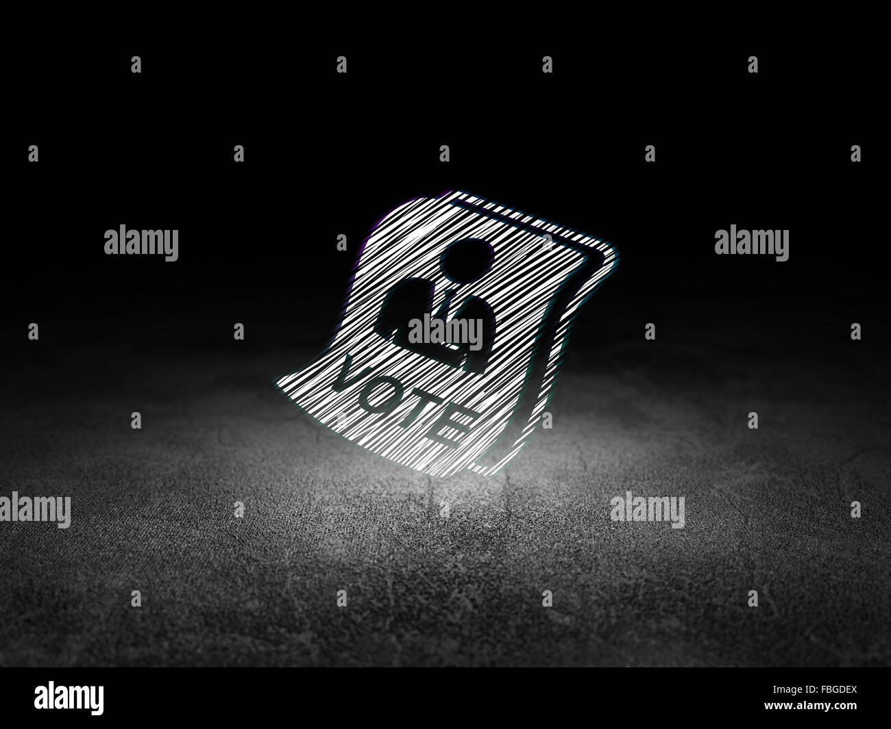 Politics concept: Ballot in grunge dark room Stock Photo - Alamy