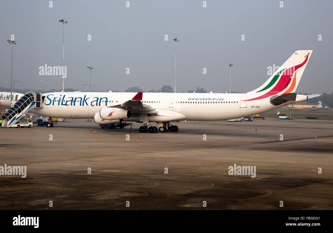 Sri Lankan Airways plane, Bandaranayake International Airport, Colombo ...