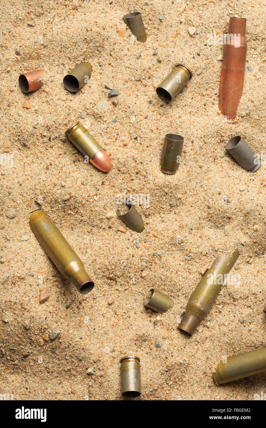 Bullet shells sand hi-res stock photography and images - Alamy