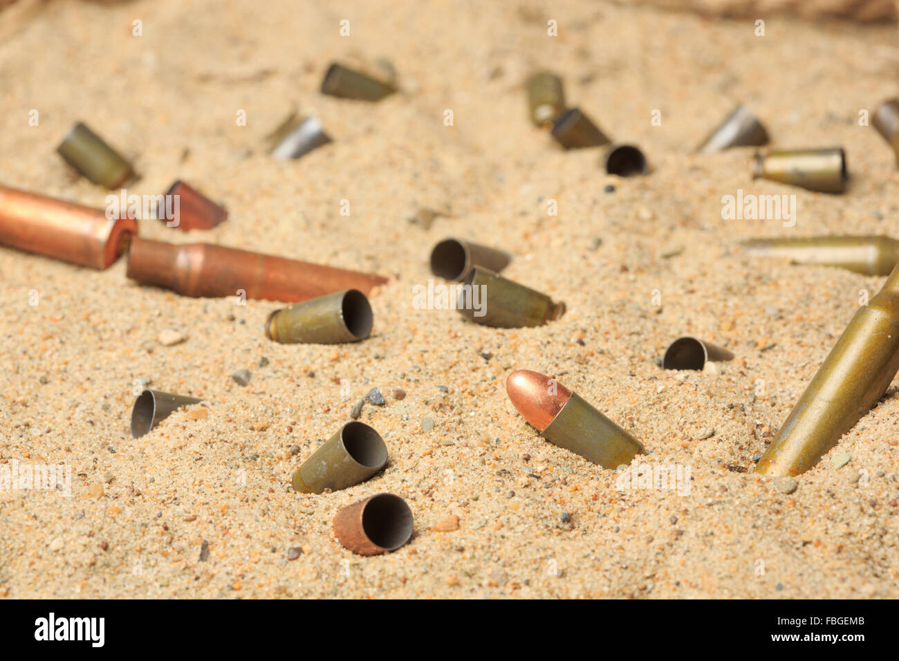 Bullet shells sand hi-res stock photography and images - Alamy