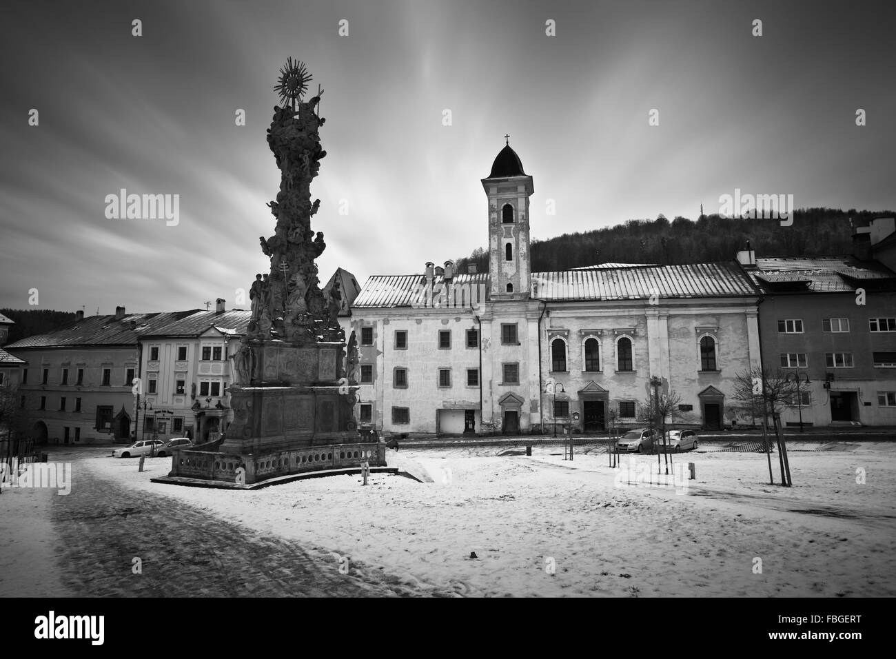 Historic medieval mining town of Kremnica in central Slovakia Stock ...
