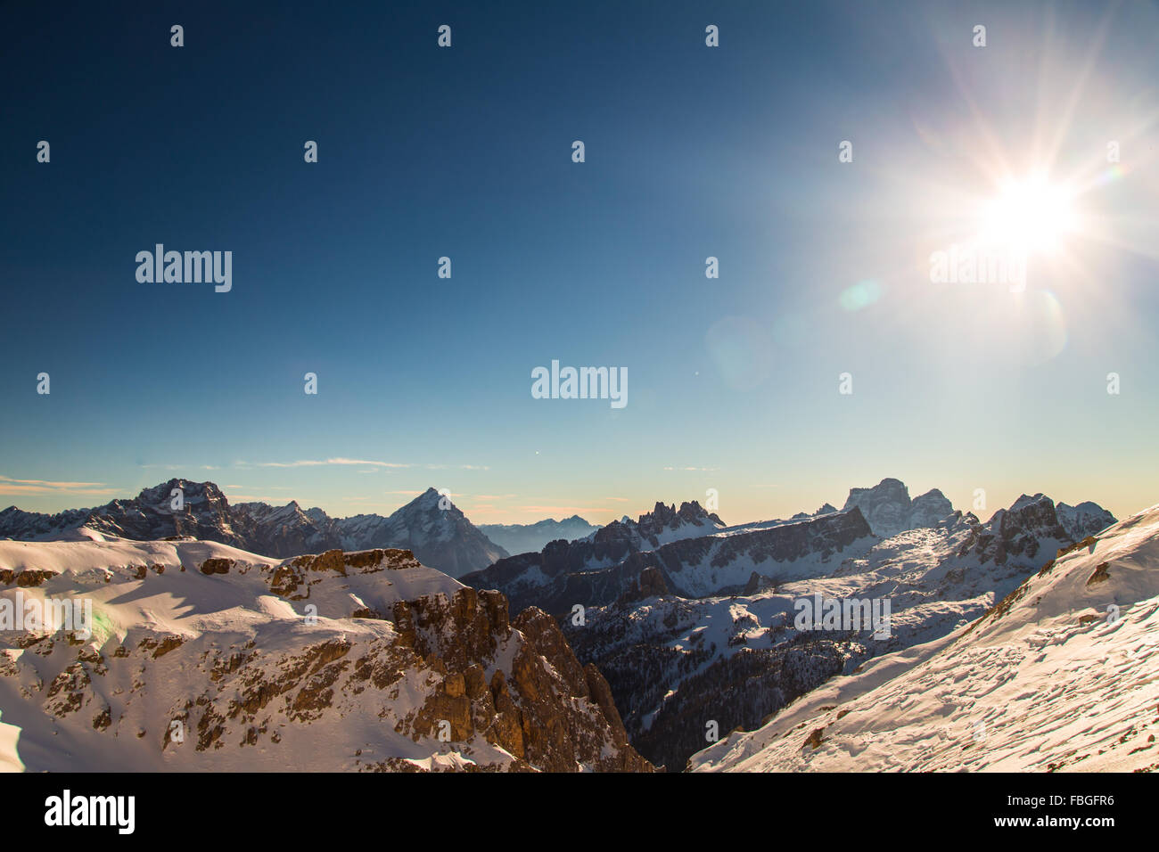 winter in the italian alps, with the ski slope full of snow Stock Photo ...