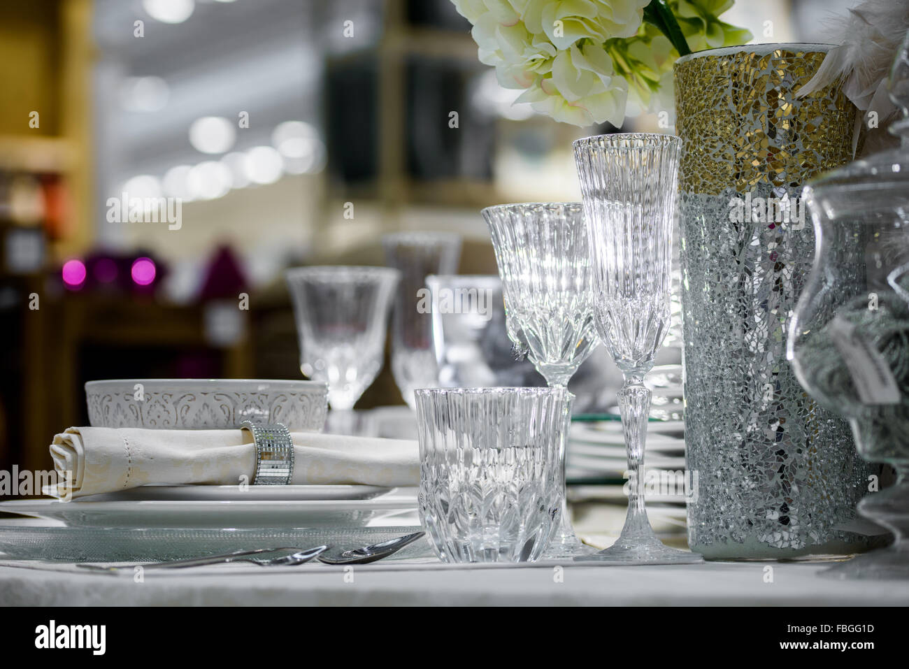luxury decorated table Stock Photo - Alamy