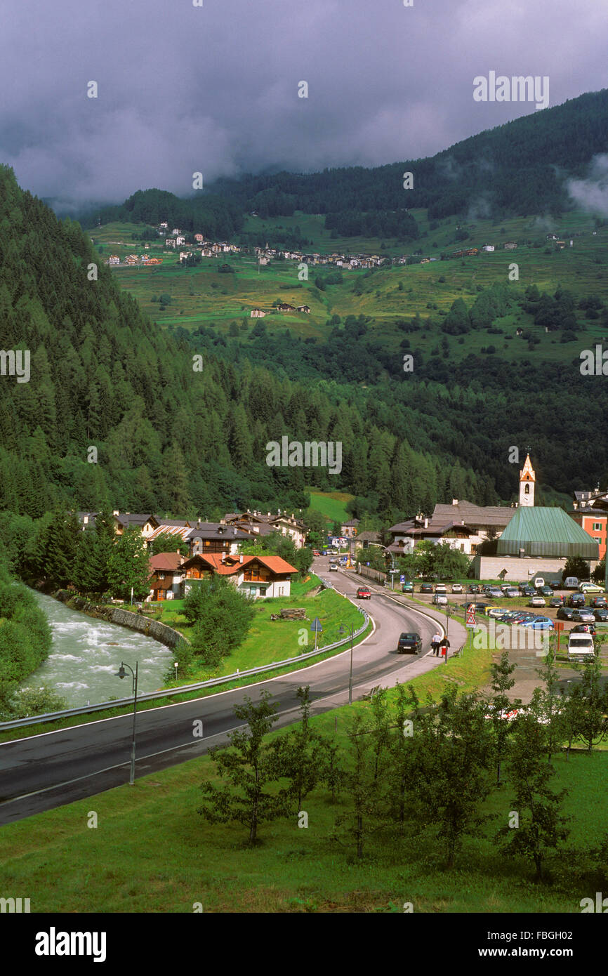 Village of Cogolo, Pejo Valley, Stelvio National Park, Trentino, Italy ...