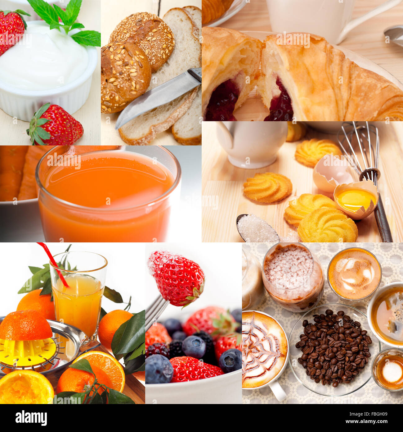 ealthy fresh nutritious vegetarian breakfast collage composition set ...
