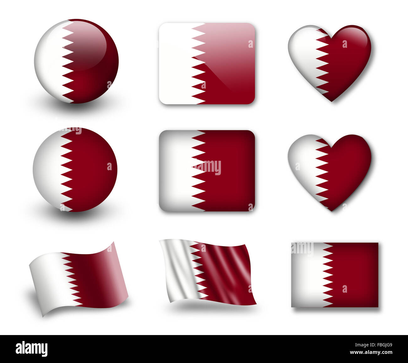 The Qatari flag Stock Photo - Alamy