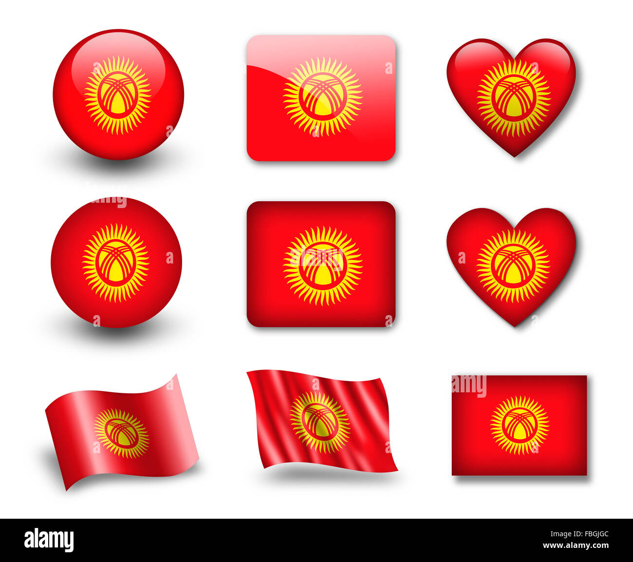 The Kyrgyz Flag Stock Photo - Alamy