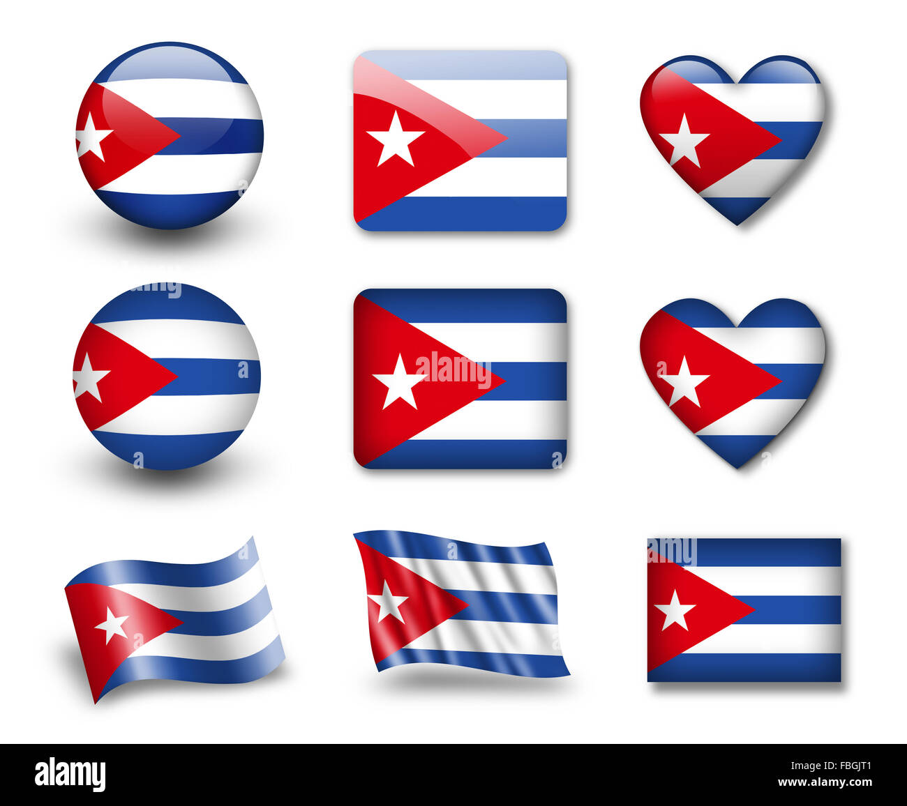The Cuban flag Stock Photo - Alamy