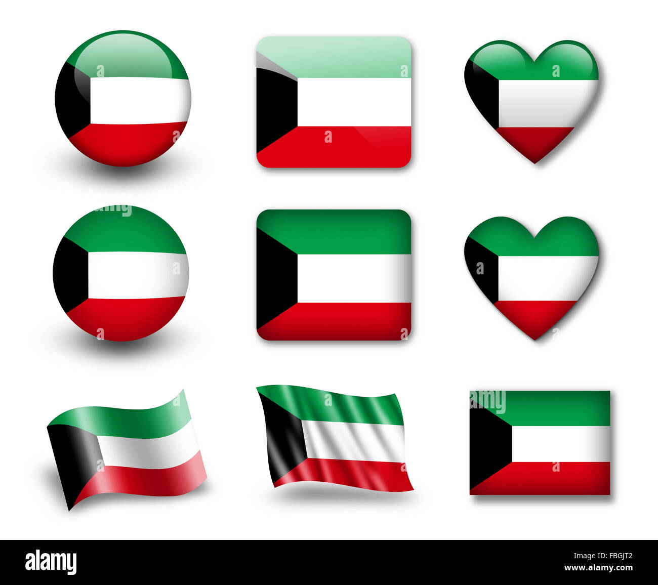 The Kuwaiti flag Stock Photo - Alamy