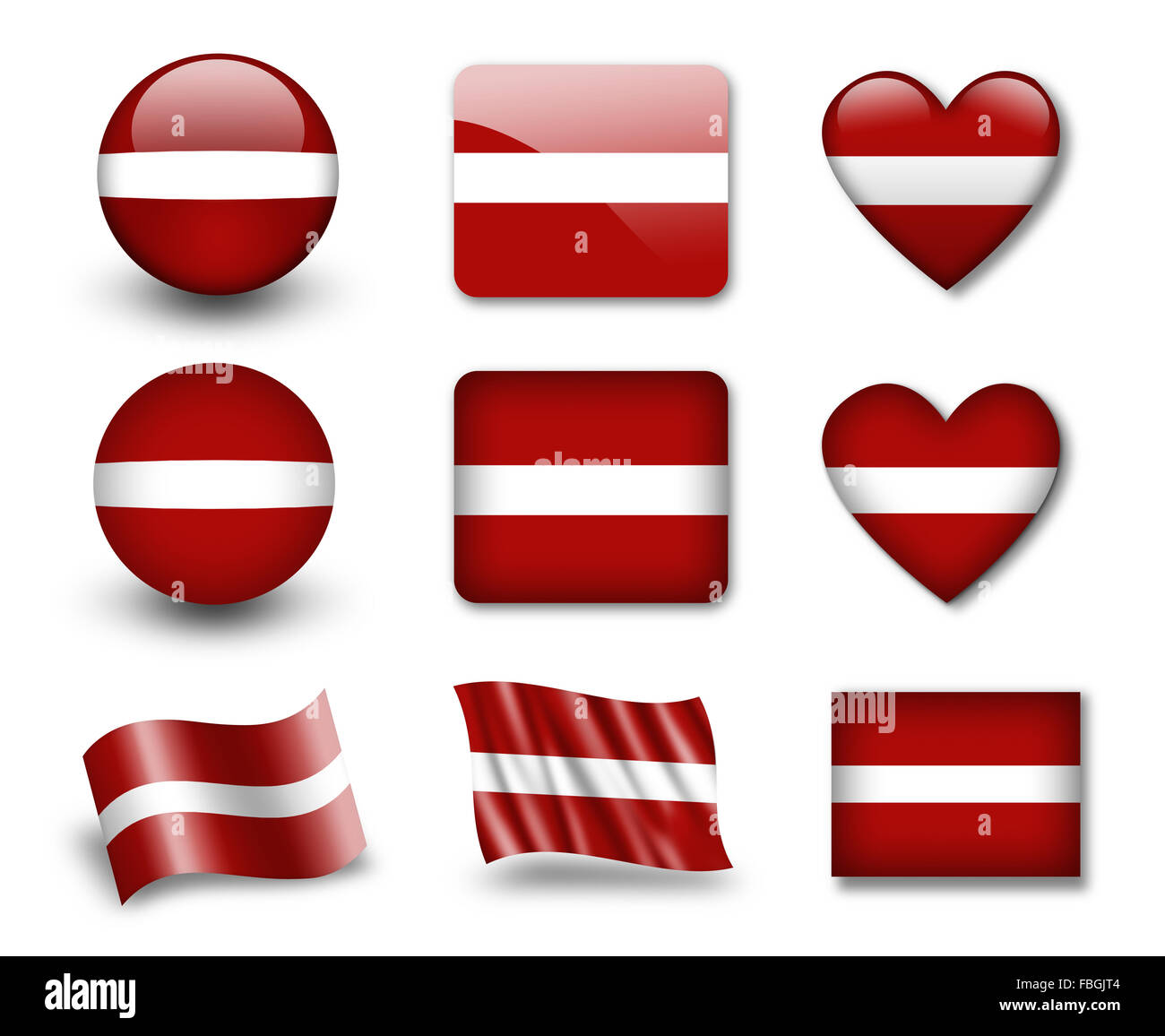 The Latvian flag Stock Photo - Alamy