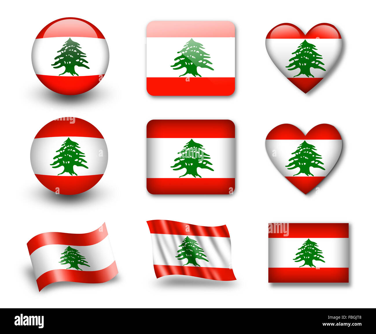 The Lebanese flag Stock Photo - Alamy