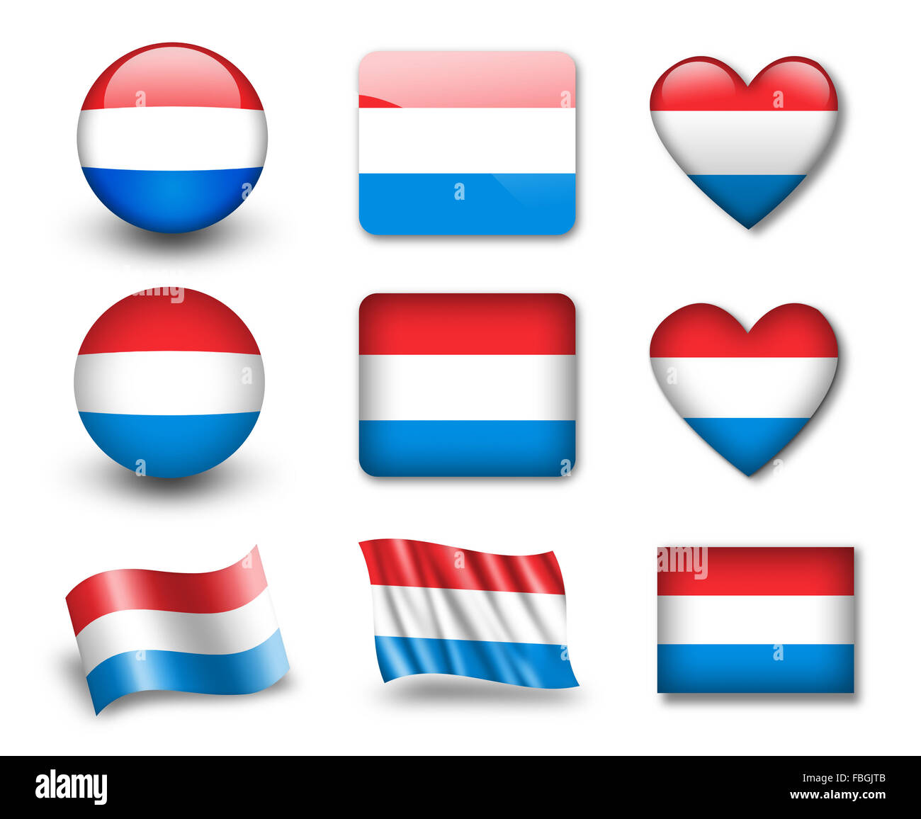 National flag luxembourg set hi-res stock photography and images - Alamy