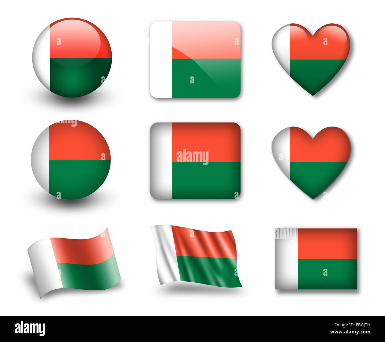 The Madagascar flag Stock Photo - Alamy